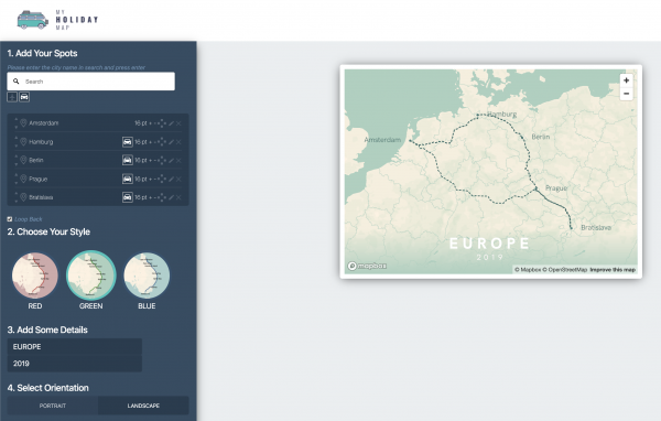 🗺My Holiday Map | Create your own travel map
