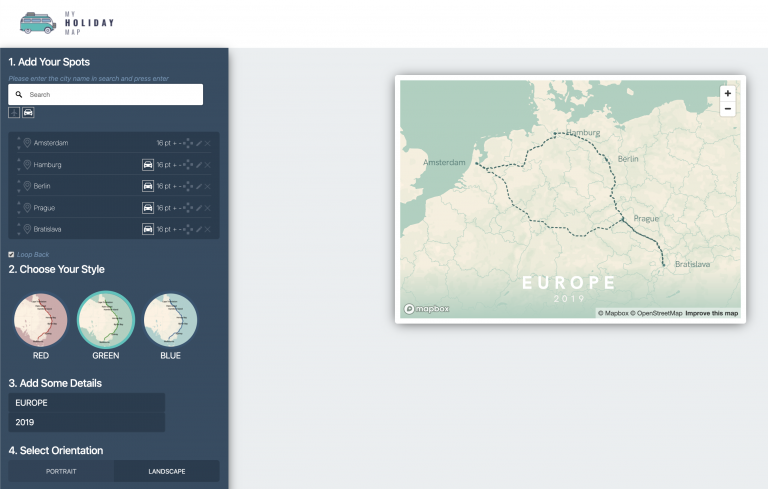 🗺My Holiday Map | Create your own travel map